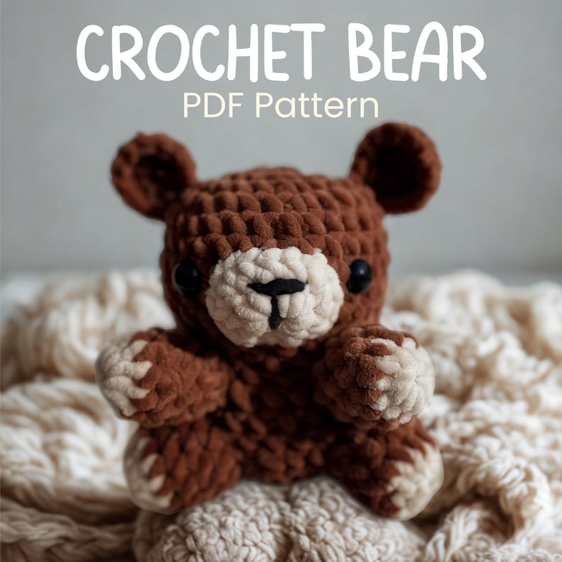 Adorable Bear Crochet Pattern PDF – Easy Amigurumi Tutorial for ...