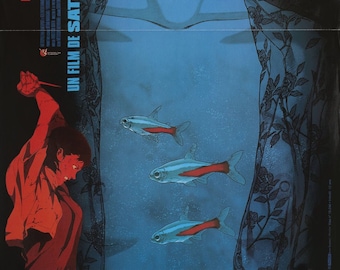 Blue Japanese Poster - Etsy