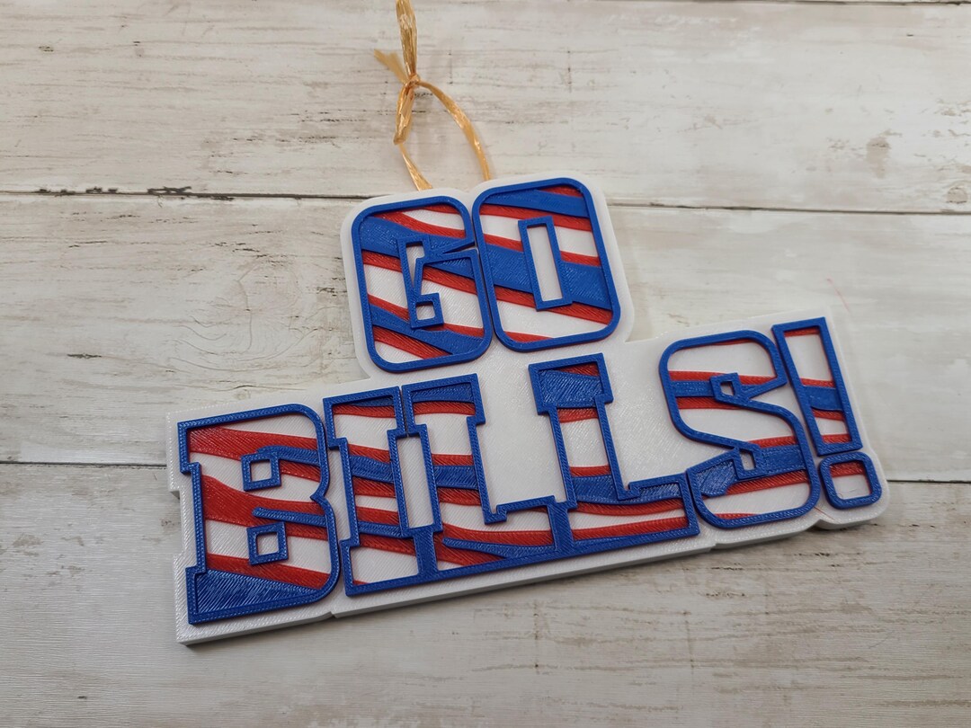 Buffalo Bills - Go Bills! Sign Decor for Window or Front Door - Stripe ...