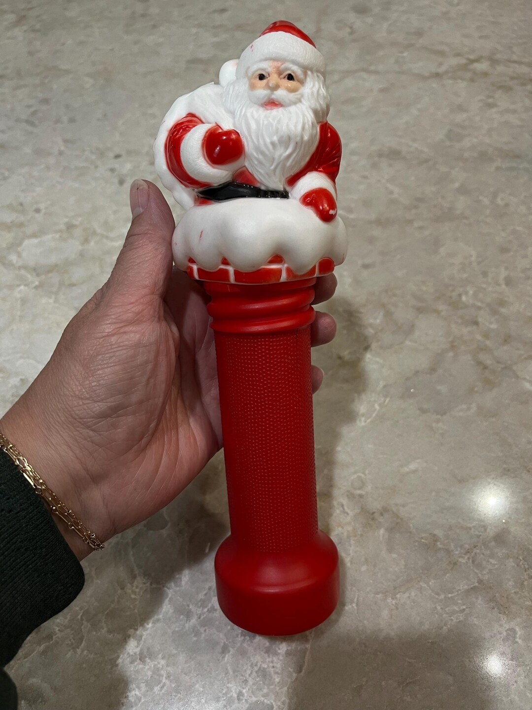 Vintage Pyramid Blow Mold Santa Claus - Flashlight Holder? - Etsy