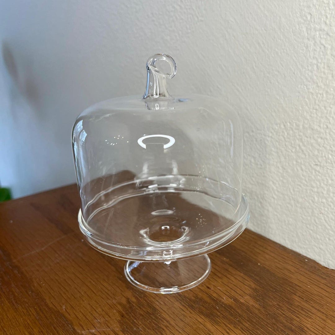 Small Glass Display Cloche - Cupcake, Trinket Stand (3.5"x4.5") - Etsy