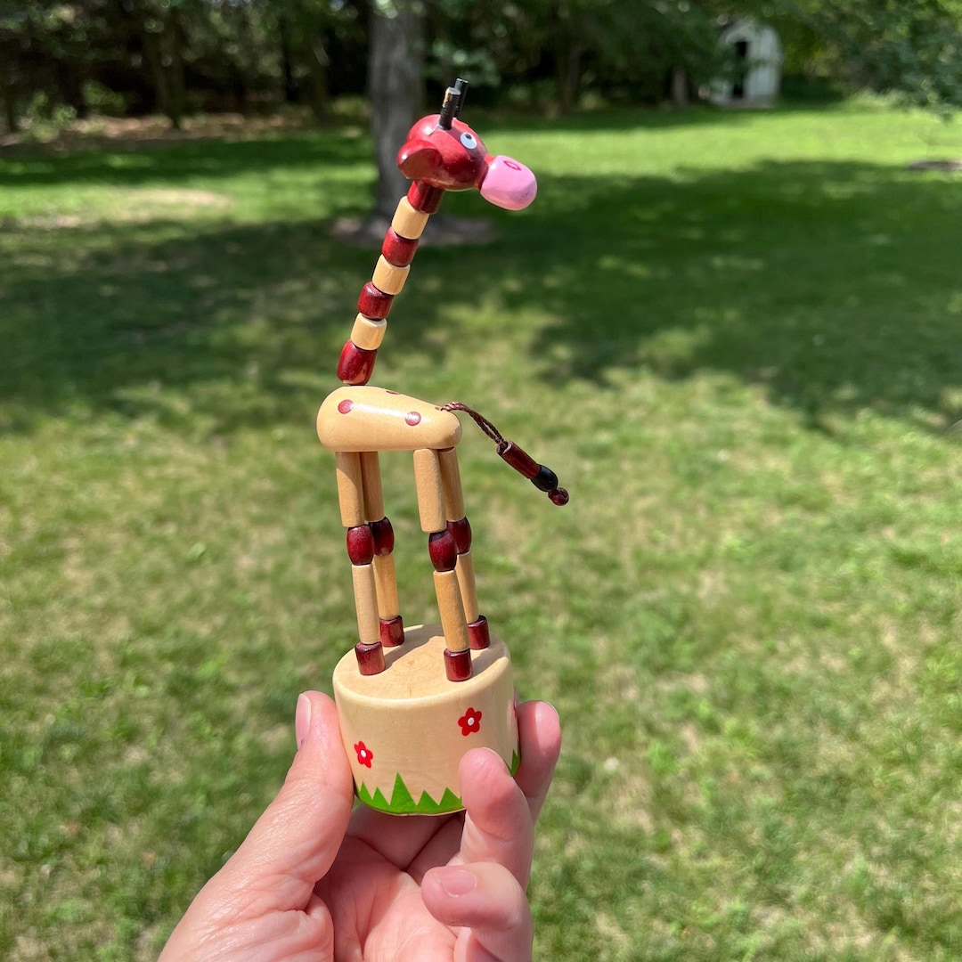 Collapsible Wood Push Toy Giraffe - Etsy