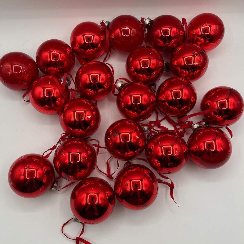 Red Ball Ornament - Etsy