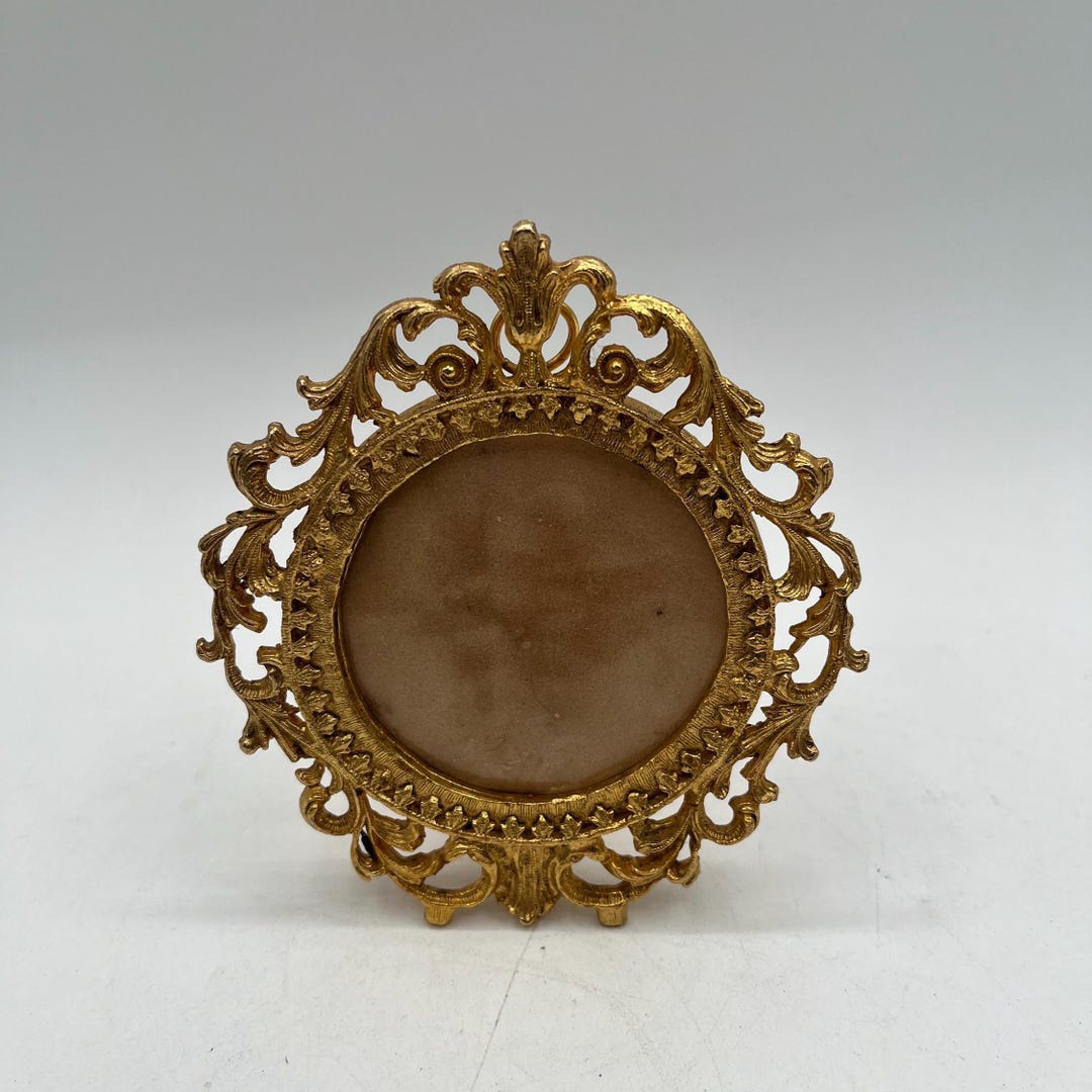 Rococo Style Picture Frame With Swivel Stand / Ornate Gold Filigree ...