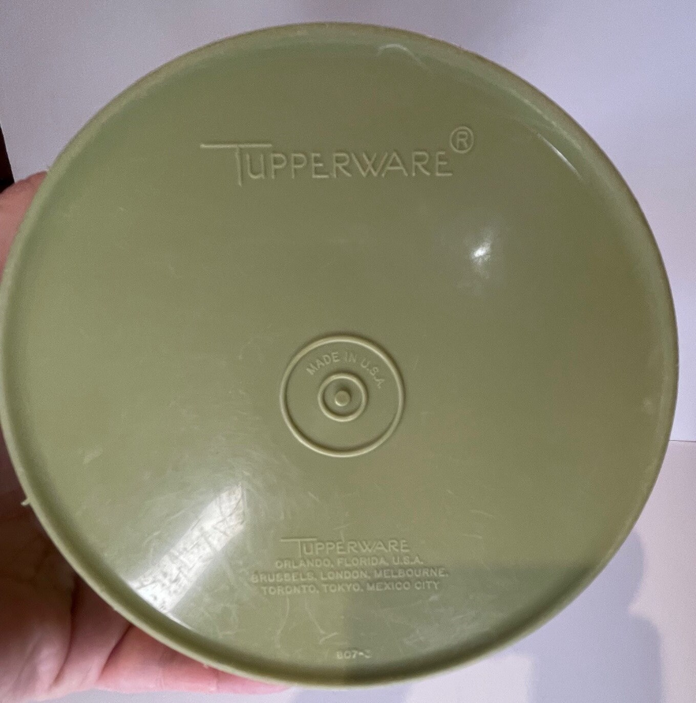 Vintage Avocado Green Tupperware Canister With Lid - Etsy