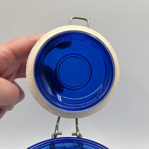 Vintage Cobalt Blue Paneled Jar With Wire Bale Closure - Etsy
