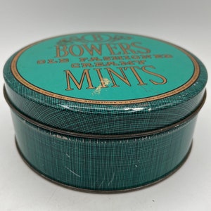 Vintage Round Green Bowers Old Fashioned Creamy Mints Tin With Lid 6 - Etsy
