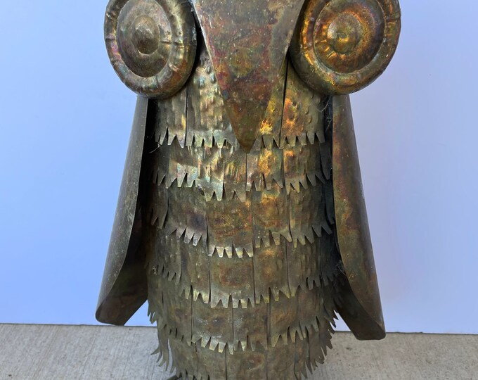 MCM Metal Owl Sculpture Porch or Deck Decor - Etsy