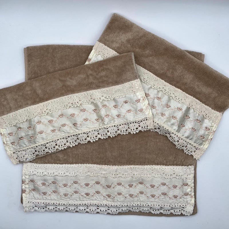 Towel With Lace - Etsy