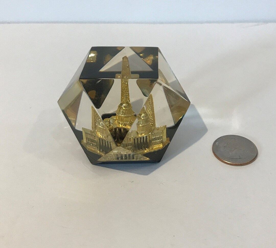 Vintage Lucite Acrylic Geometric Shape Souvenir Washington DC Capital ...
