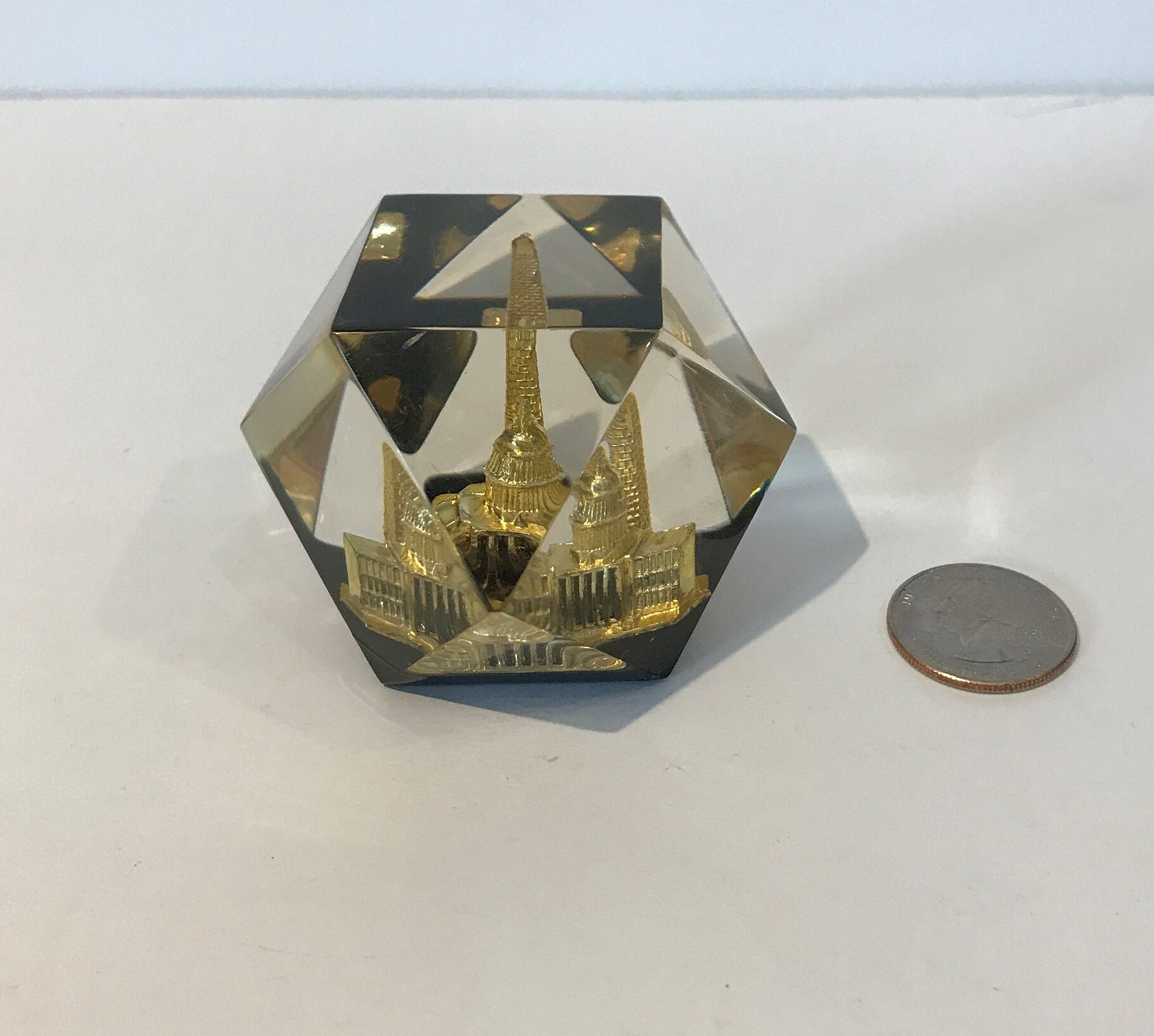 Vintage Lucite Acrylic Geometric Shape Souvenir Washington DC Capital ...