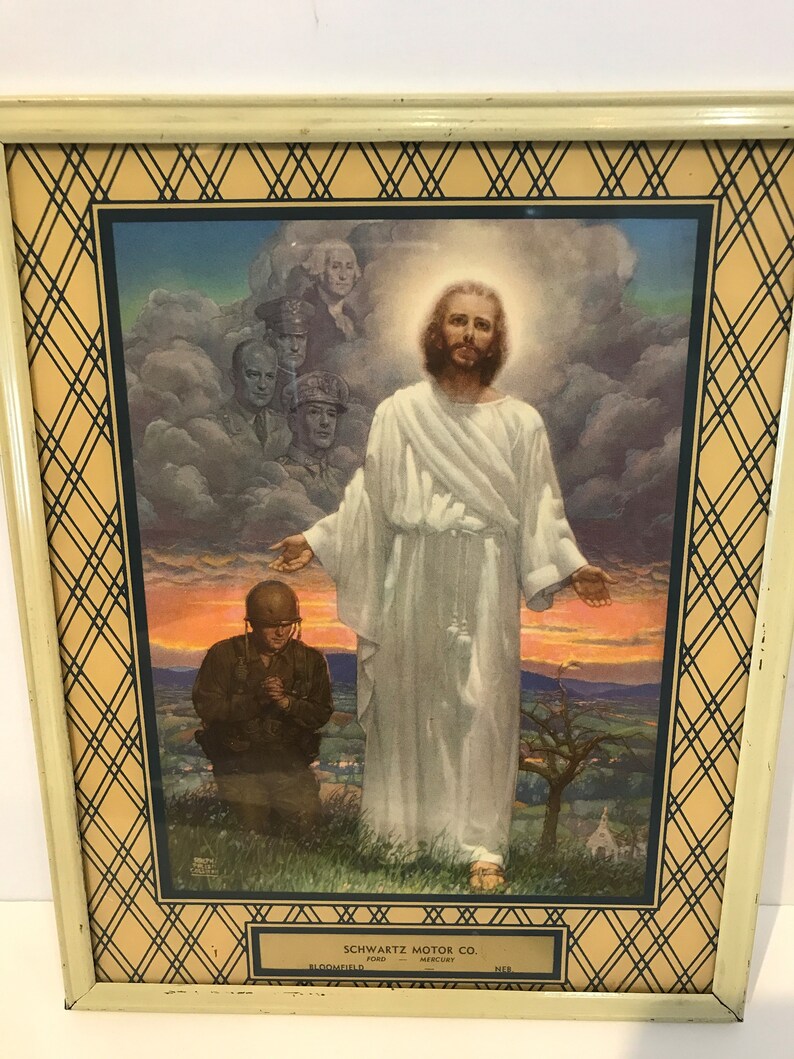 Ralph Pallen Coleman WWII Jesus With George Washington - Etsy