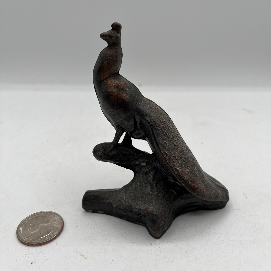 Vintage Cast Metal Peacock Knick Knack Figurine 4” - Etsy