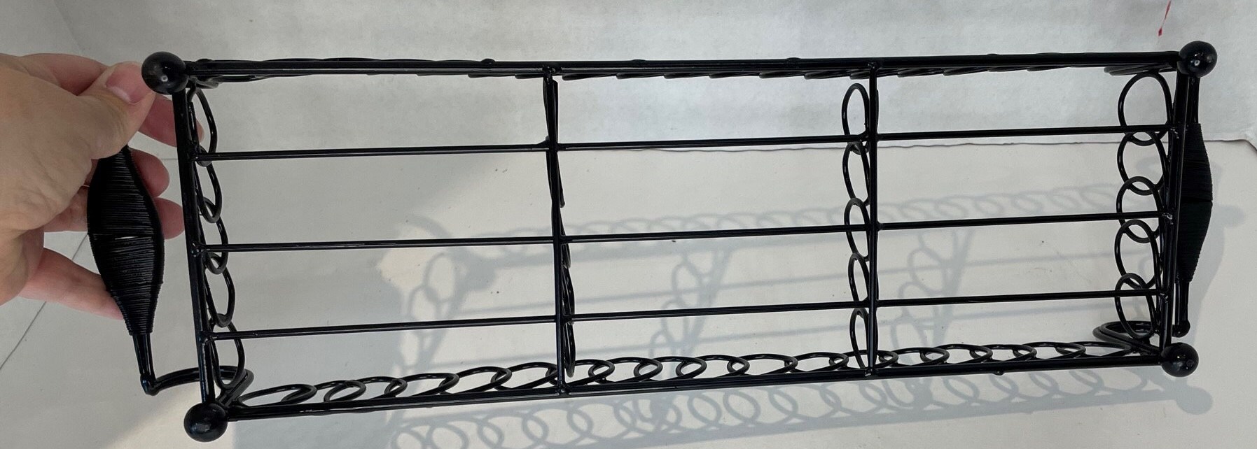 Black Wire Sectioned Caddy With Handles - Etsy