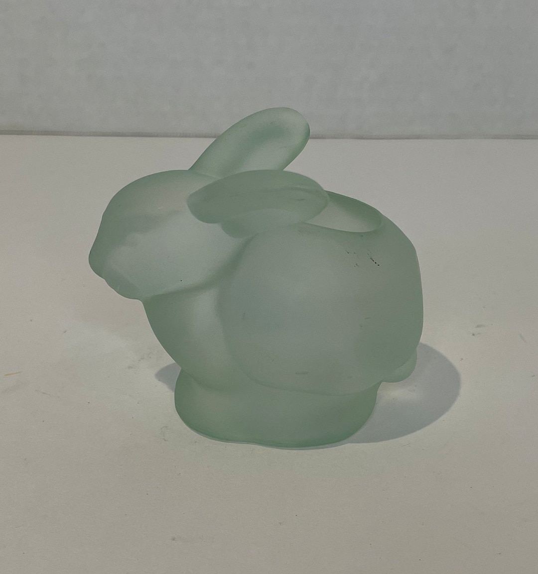 Vintage Frosted Glass Bunny Rabbit Candle Holder - Etsy