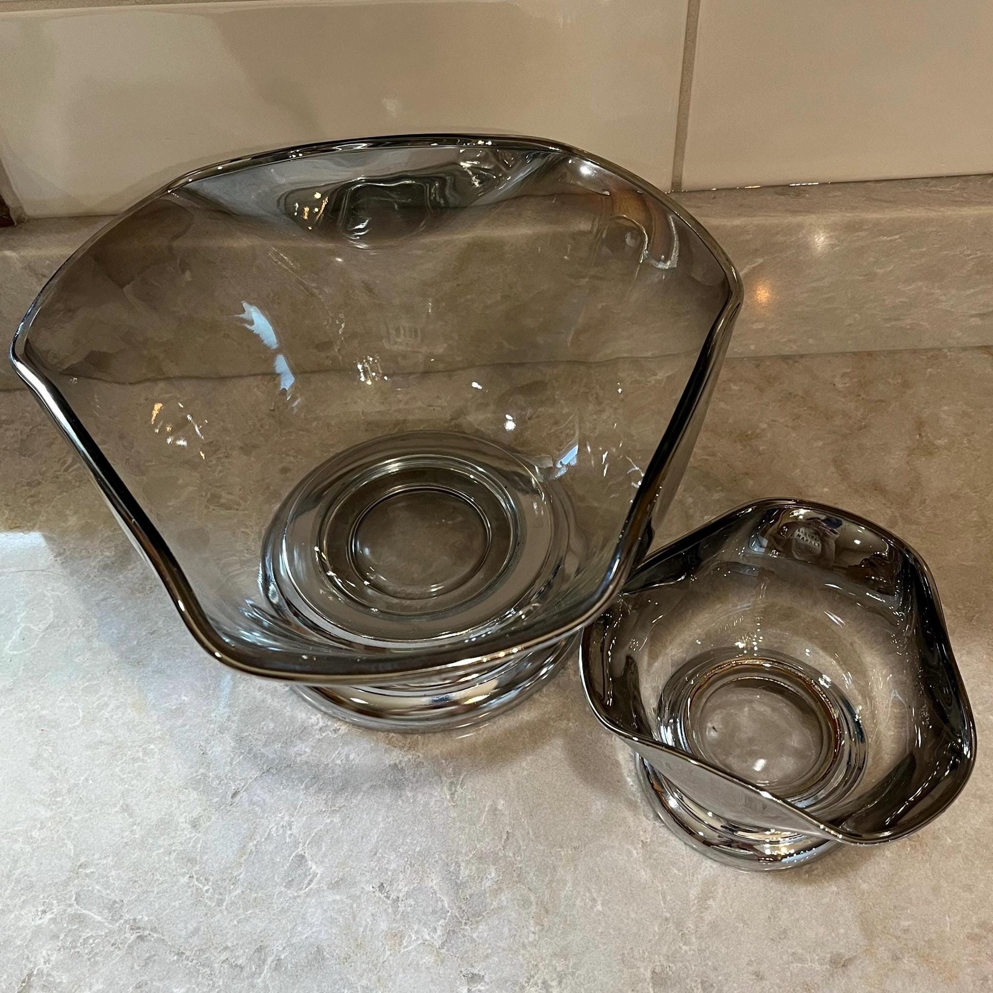 MCM Vitreon Queen's Lusterware / Dorothy Thorpe Silver Fade Decorative ...