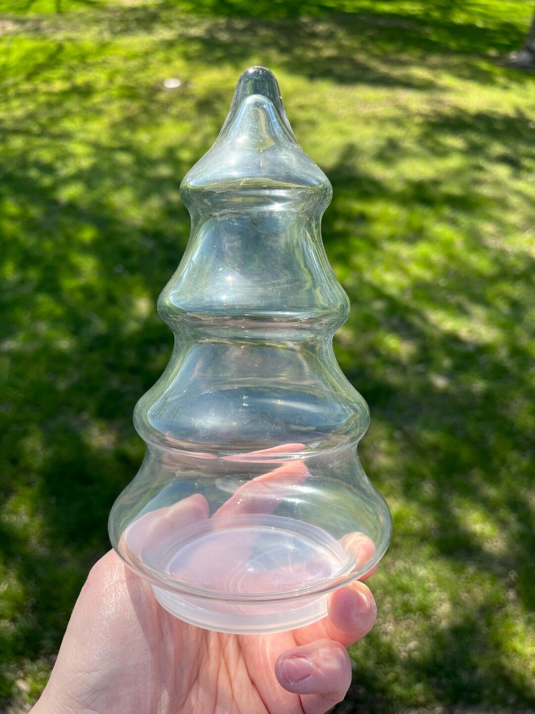 Clear Glass Tree Shaped Candy Container 7.5” - Etsy