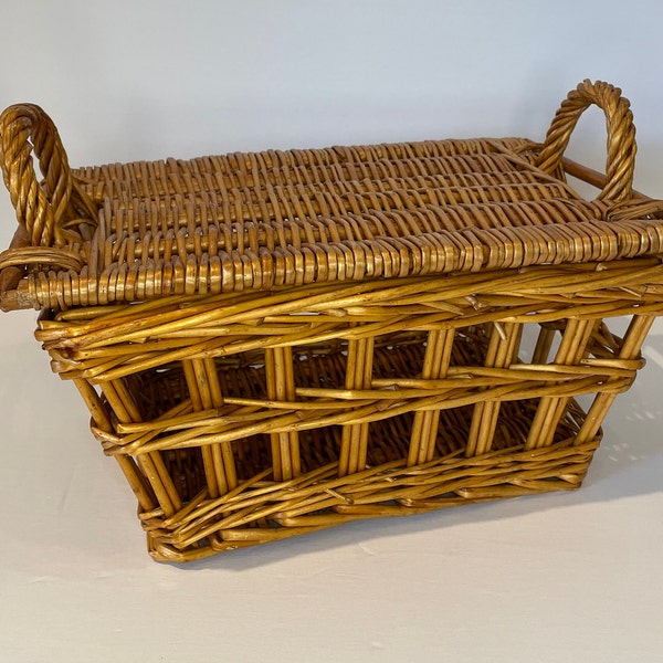 Woven Basket With Handle - Etsy