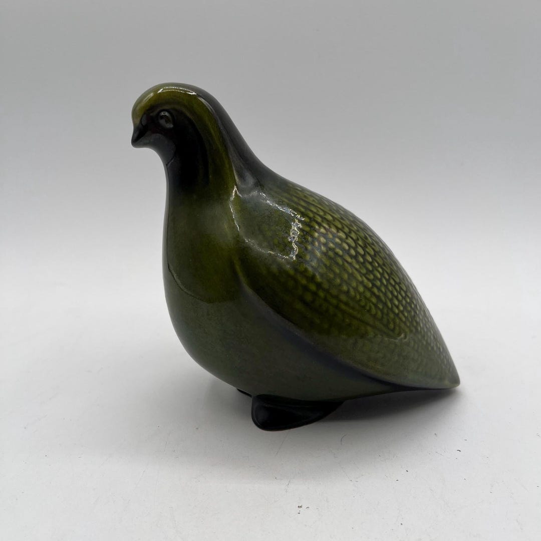 Roselane Mid-century Ceramic Art Pottery Quail Partridge Bird Figurine ...