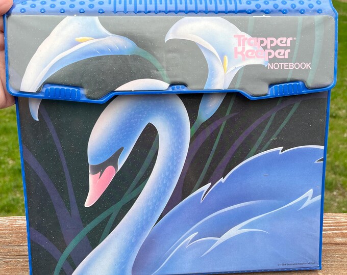 1989 Vintage Trapper Keeper Notebook 3 Ring Binder Swan and Calla ...