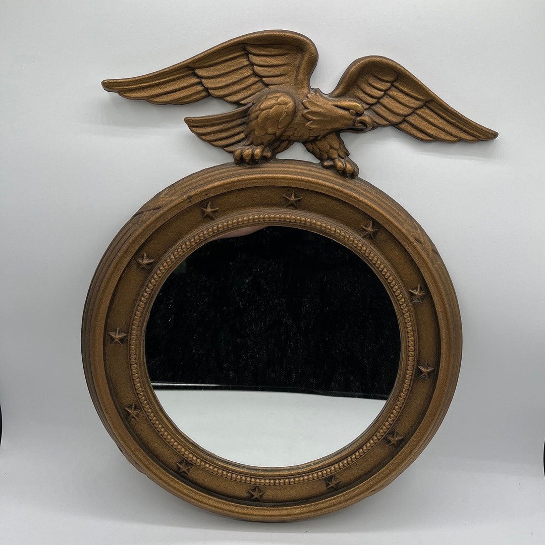 RESERVED THOMAS Vintage Gold Painted Cast Iron American Eagle and Stars ...