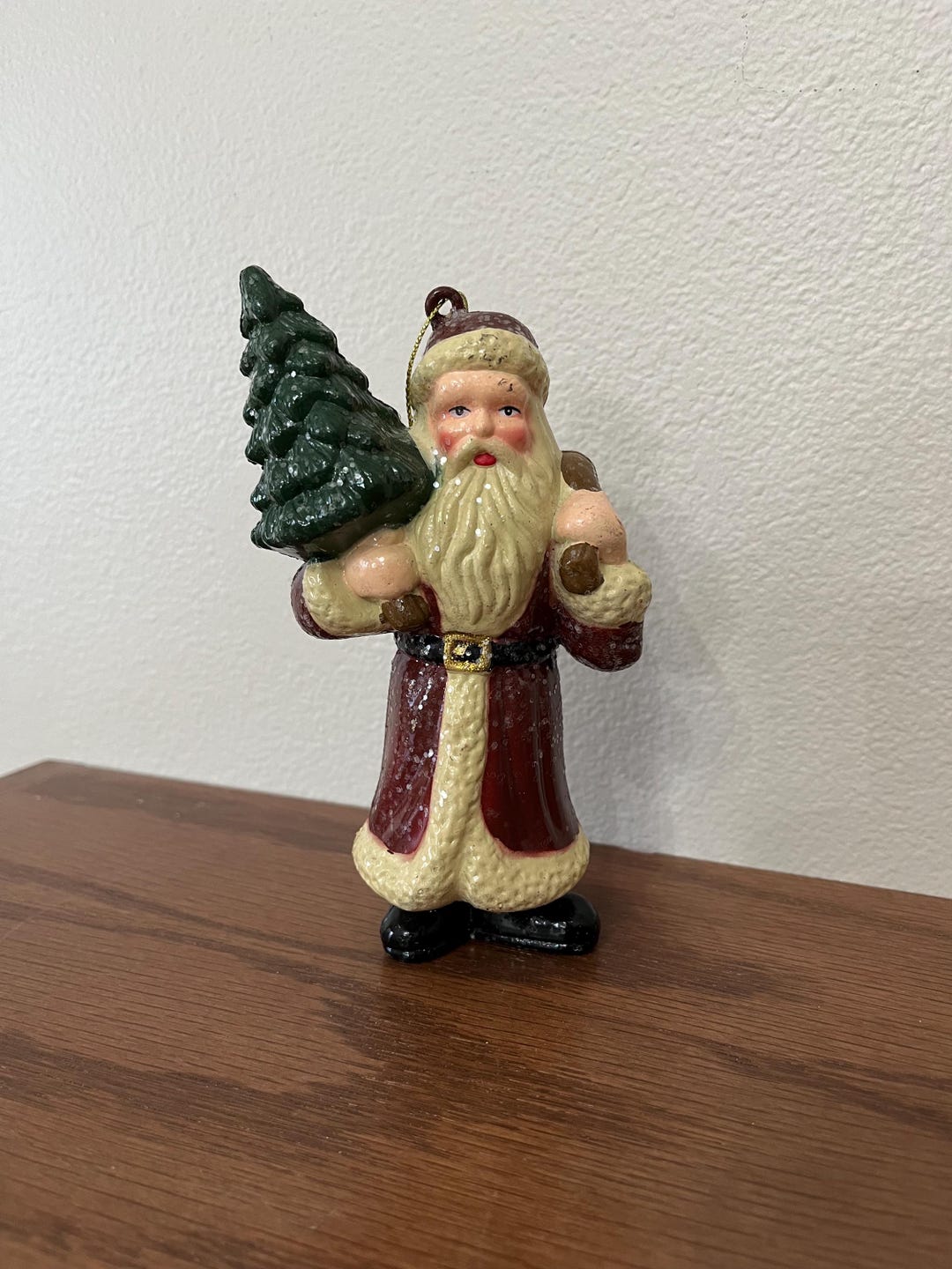 Vintage Hard Plastic Santa Claus Christmas Ornament 6”h - Etsy