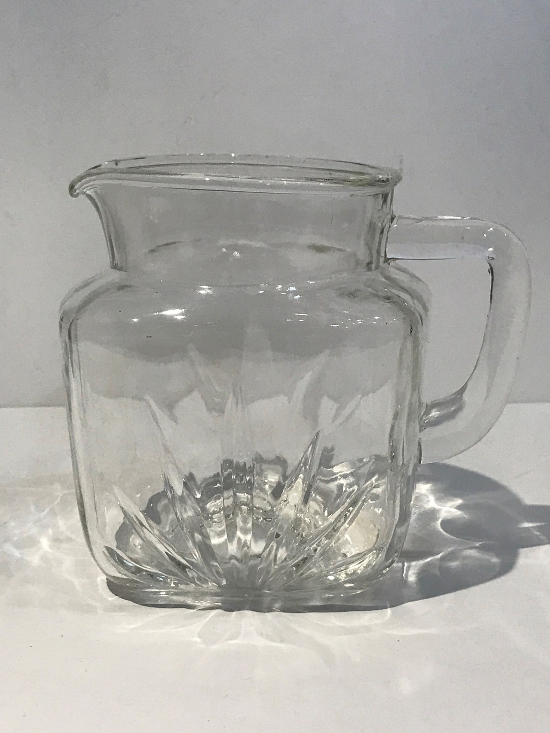 Vintage 1950s Federal Glass Pitcher With Star - Etsy