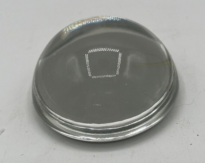 Vintage Clear Glass Domed Magnifying Paperweight - Etsy