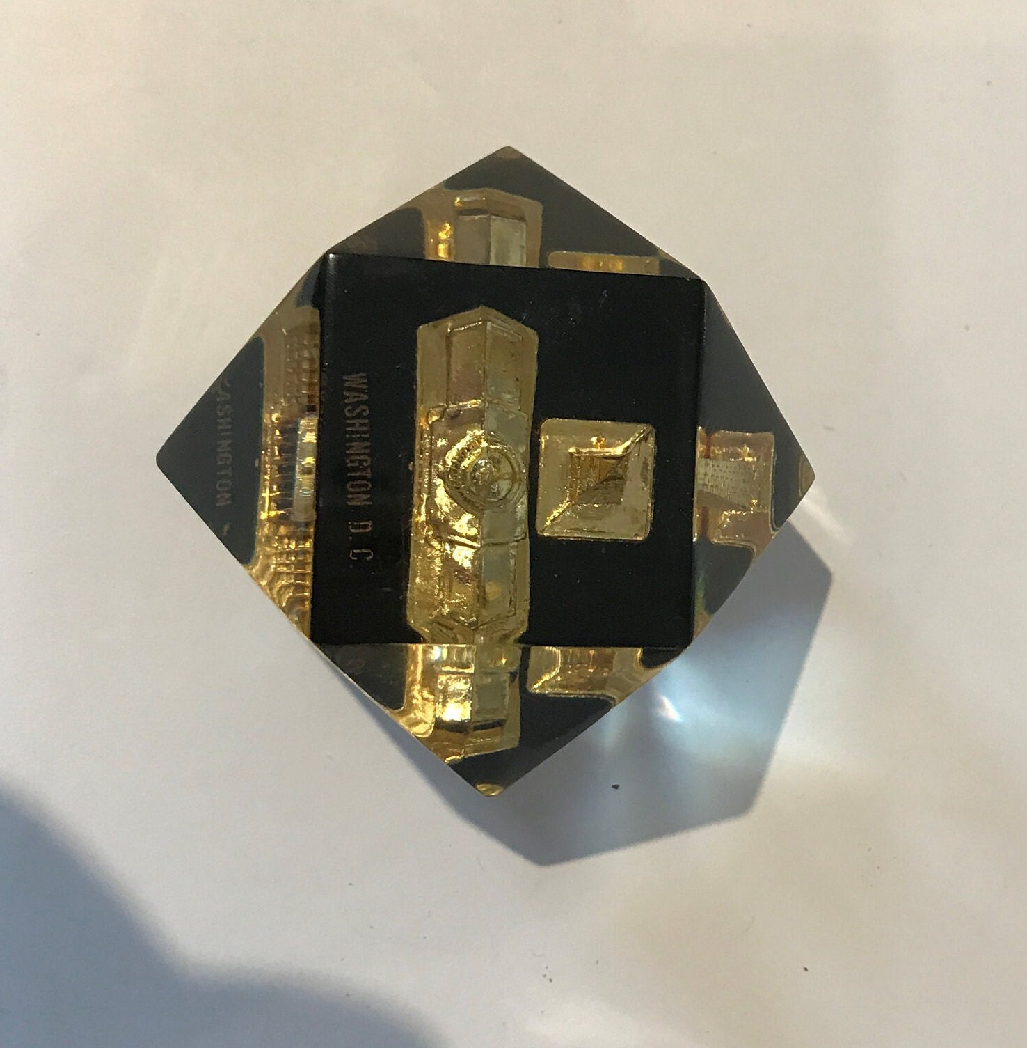 Vintage Lucite Acrylic Geometric Shape Souvenir Washington DC Capital ...