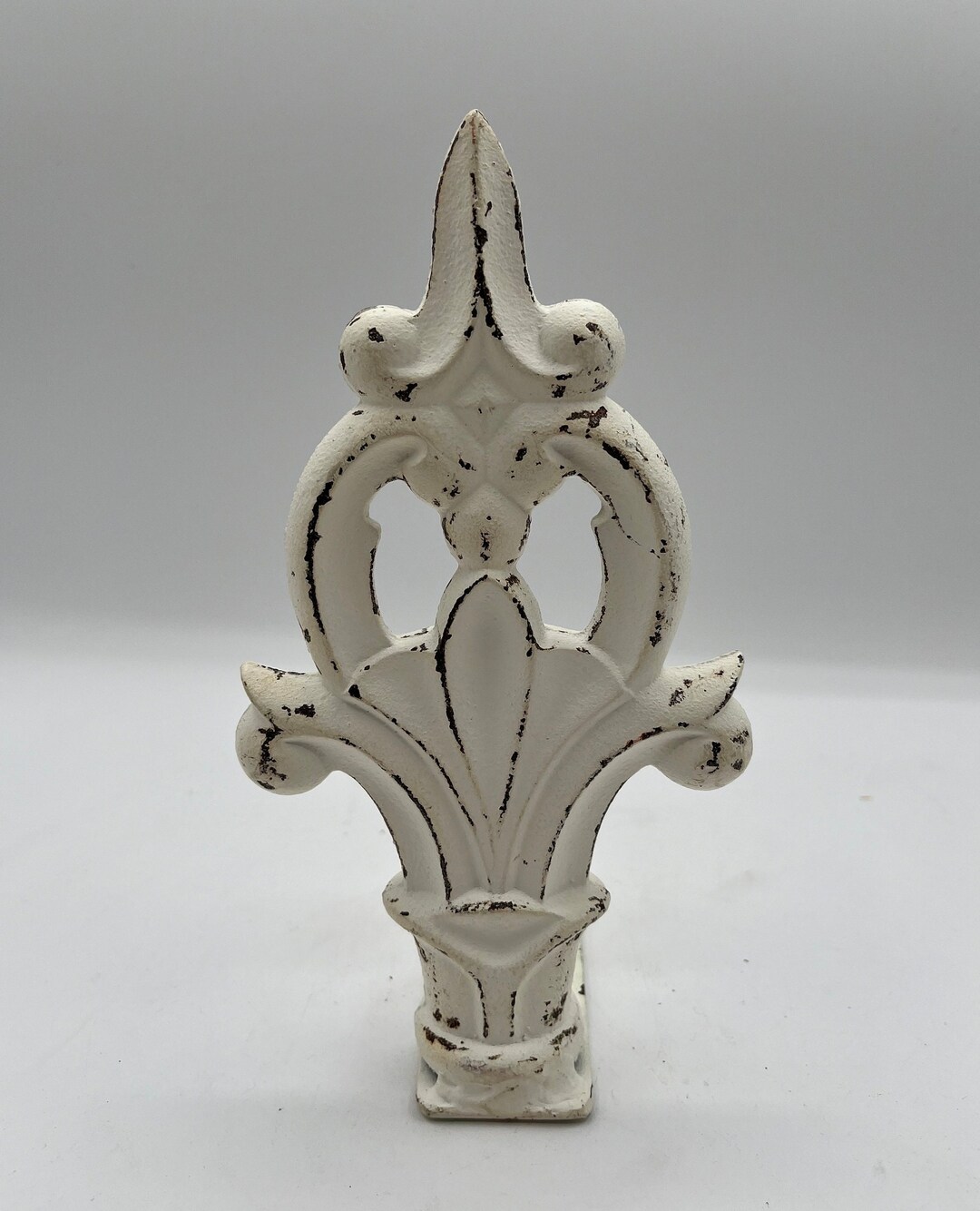 Olive Green Painted Cast Iron Finial Bookend/ Doorstop / Tabletop Decor ...