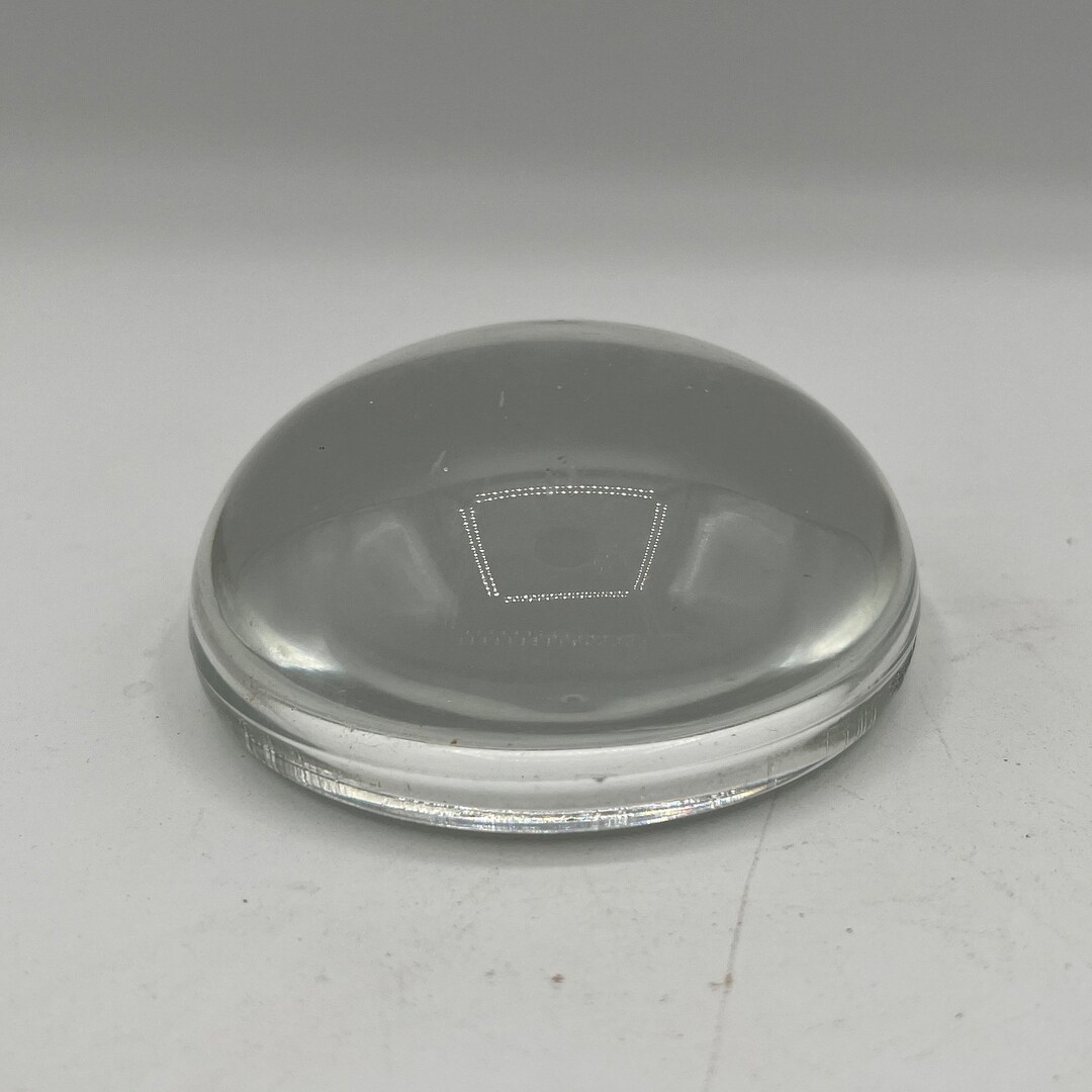 Vintage Clear Glass Domed Magnifying Paperweight - Etsy