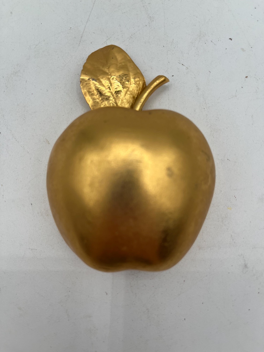 Vintage “golden” Apple Paperweight - Etsy