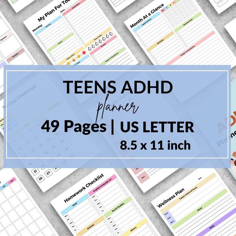 Adhd Planner Printable - Etsy