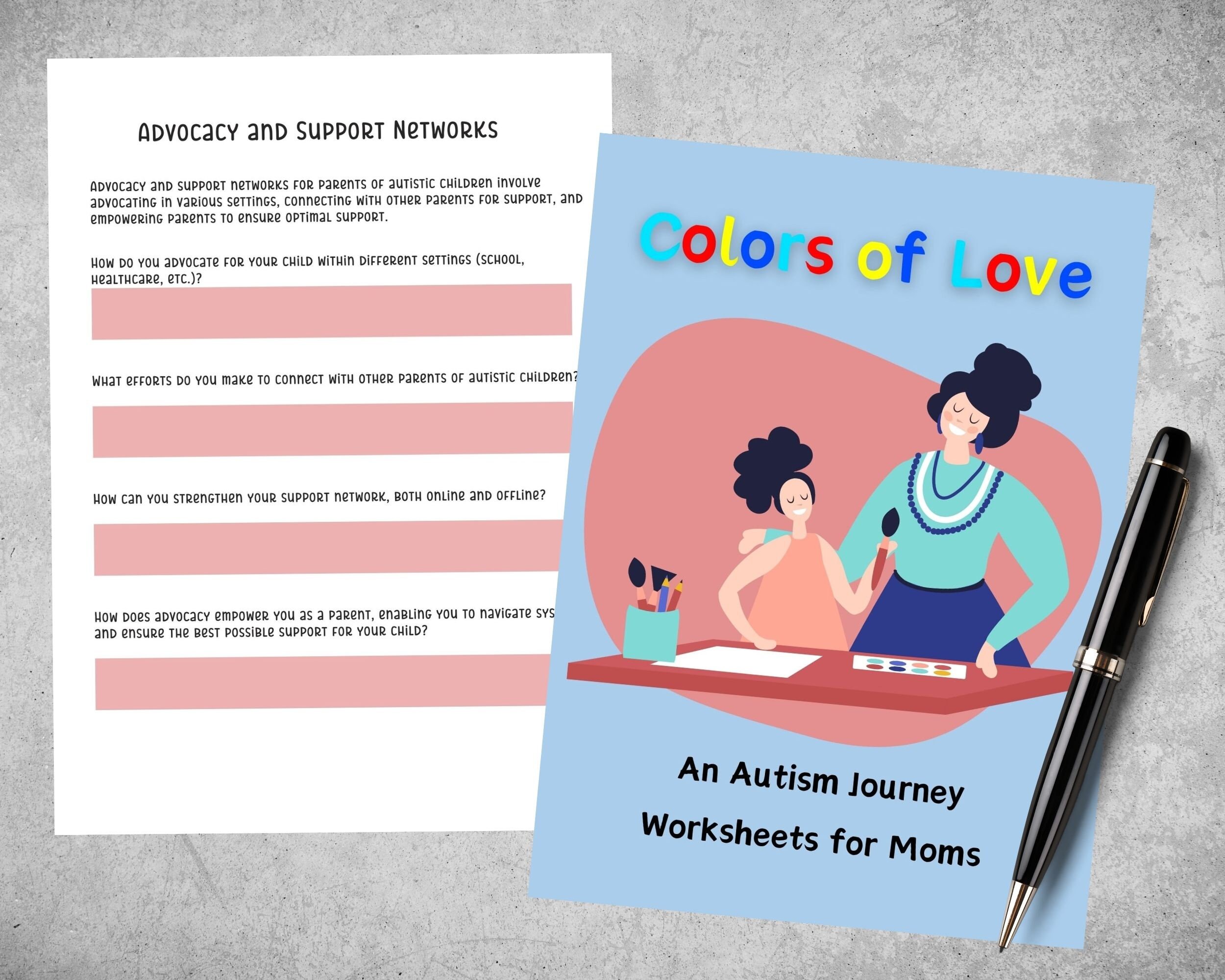 Autism Mom Support Planner & Worksheets, Unmasking Autism ...