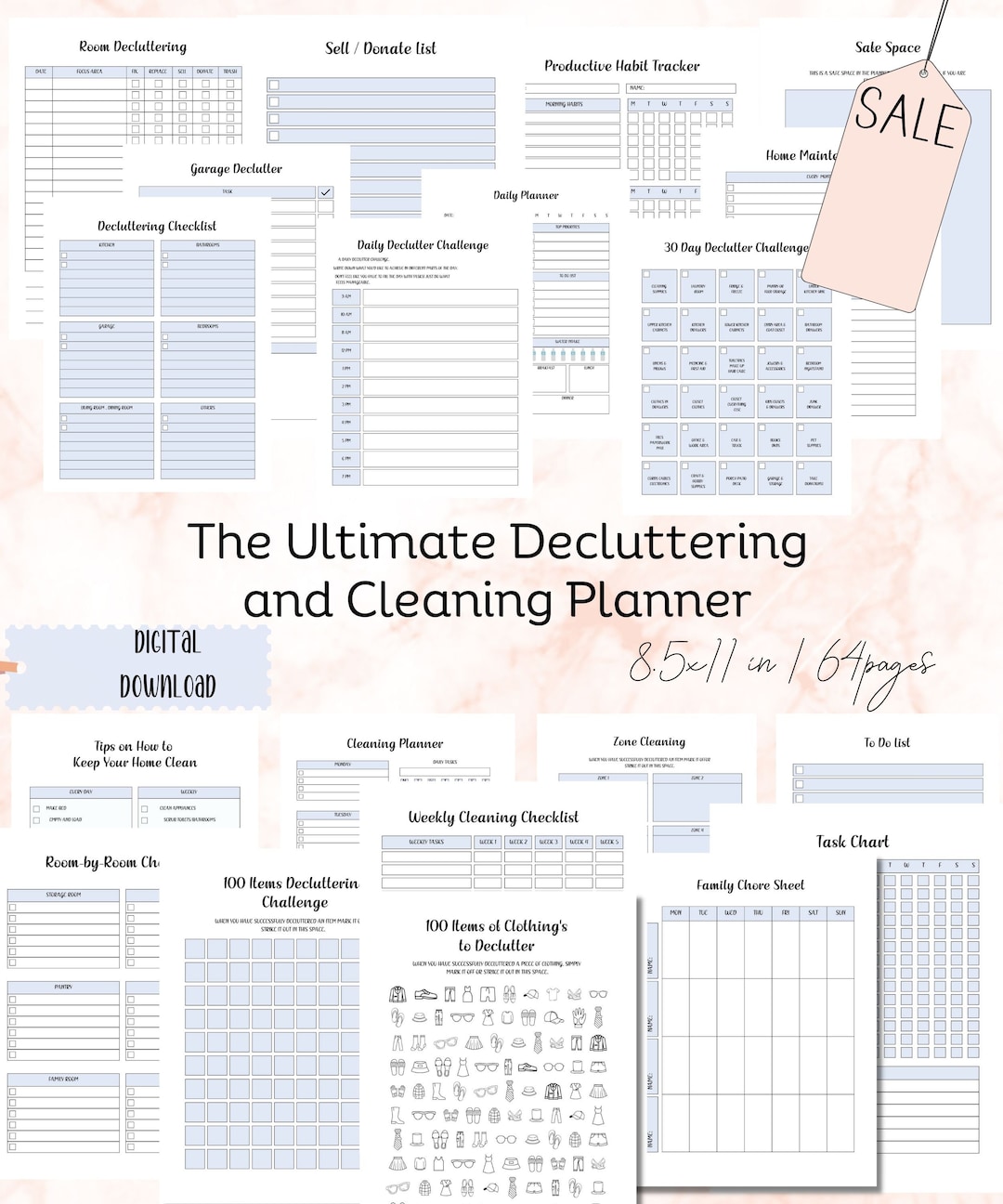 Comprehensive Household Planner: Cleaning Schedule, Checklist, Chore ...