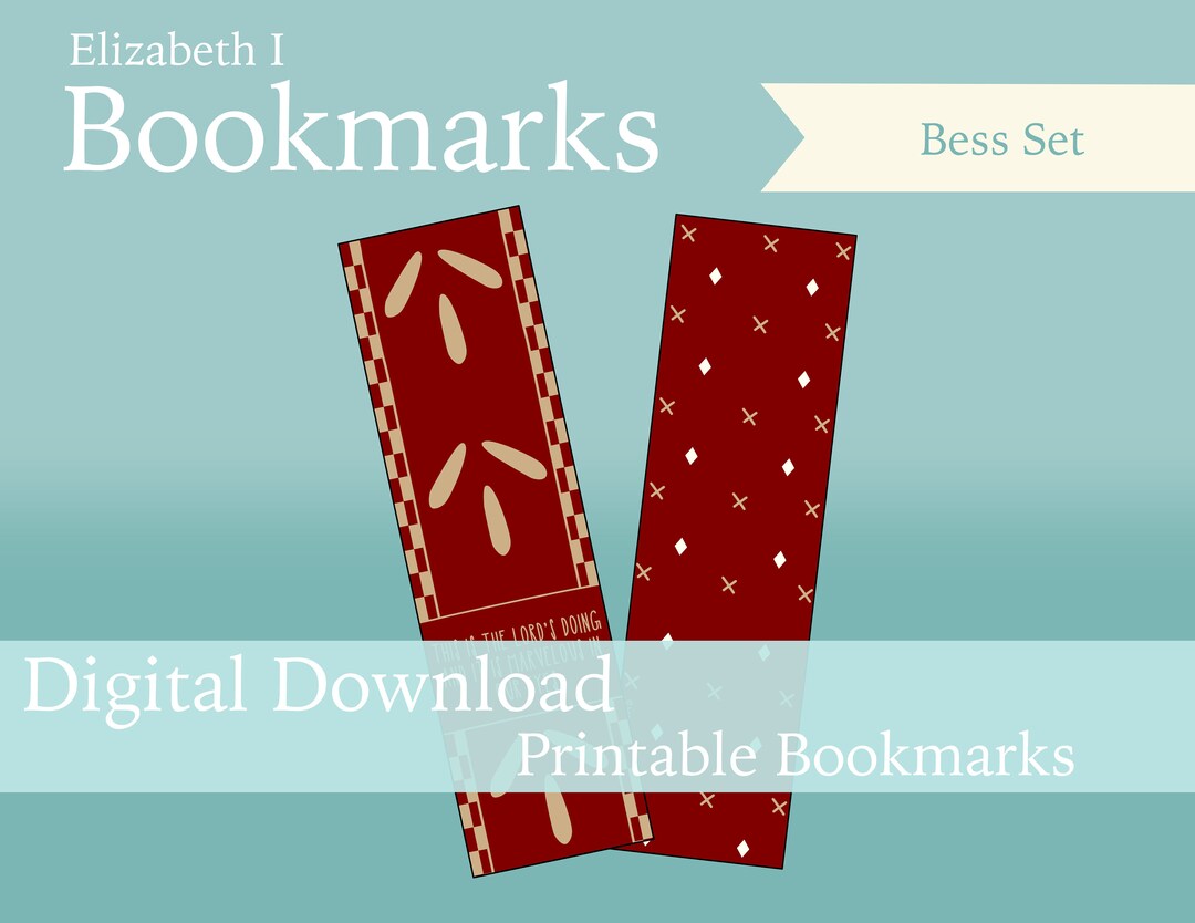 Queen Elizabeth I Bookmarks Bess Set Digital Download - Etsy