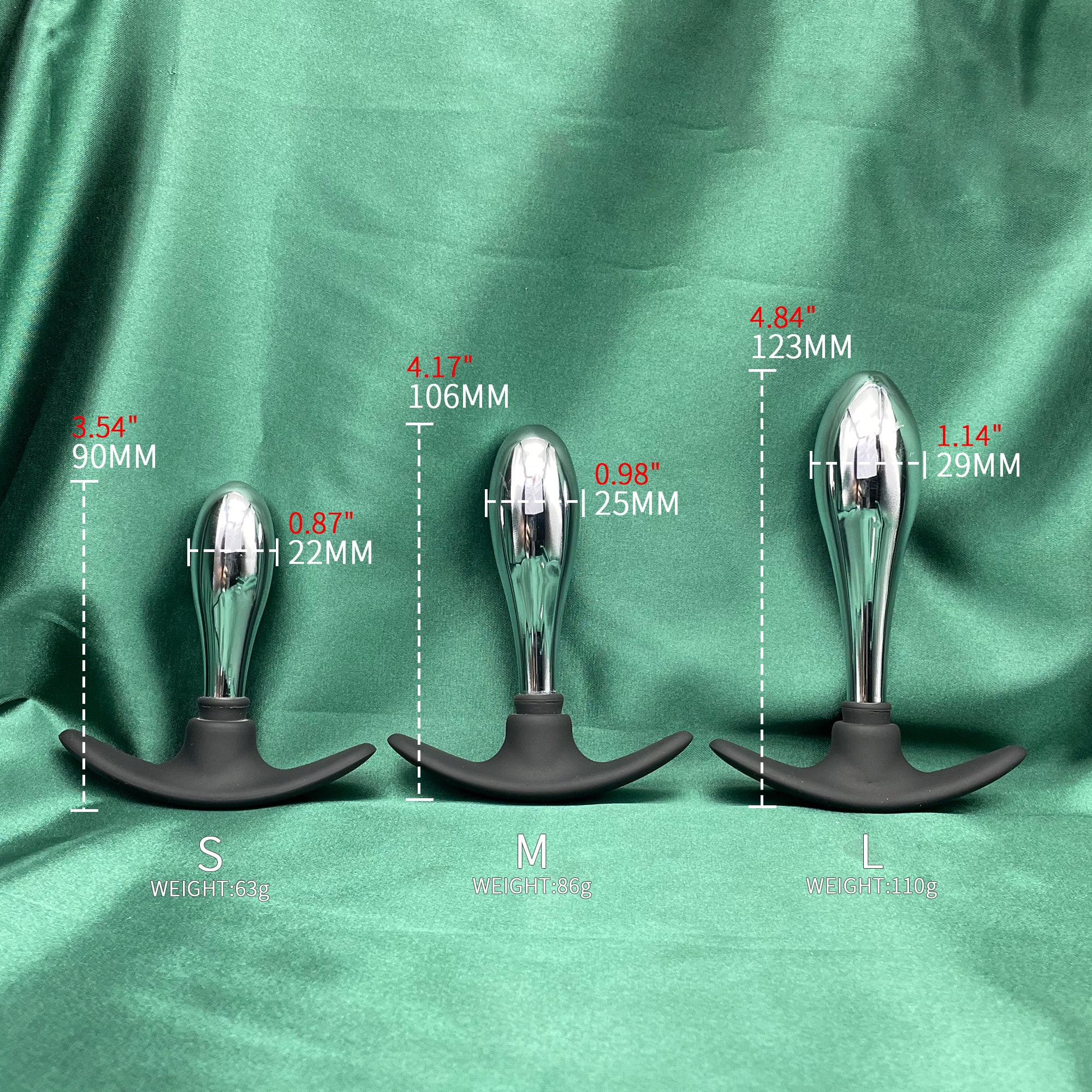 Metal Anal Training Plugs For Woman Men Beginner Butt Plug Kit