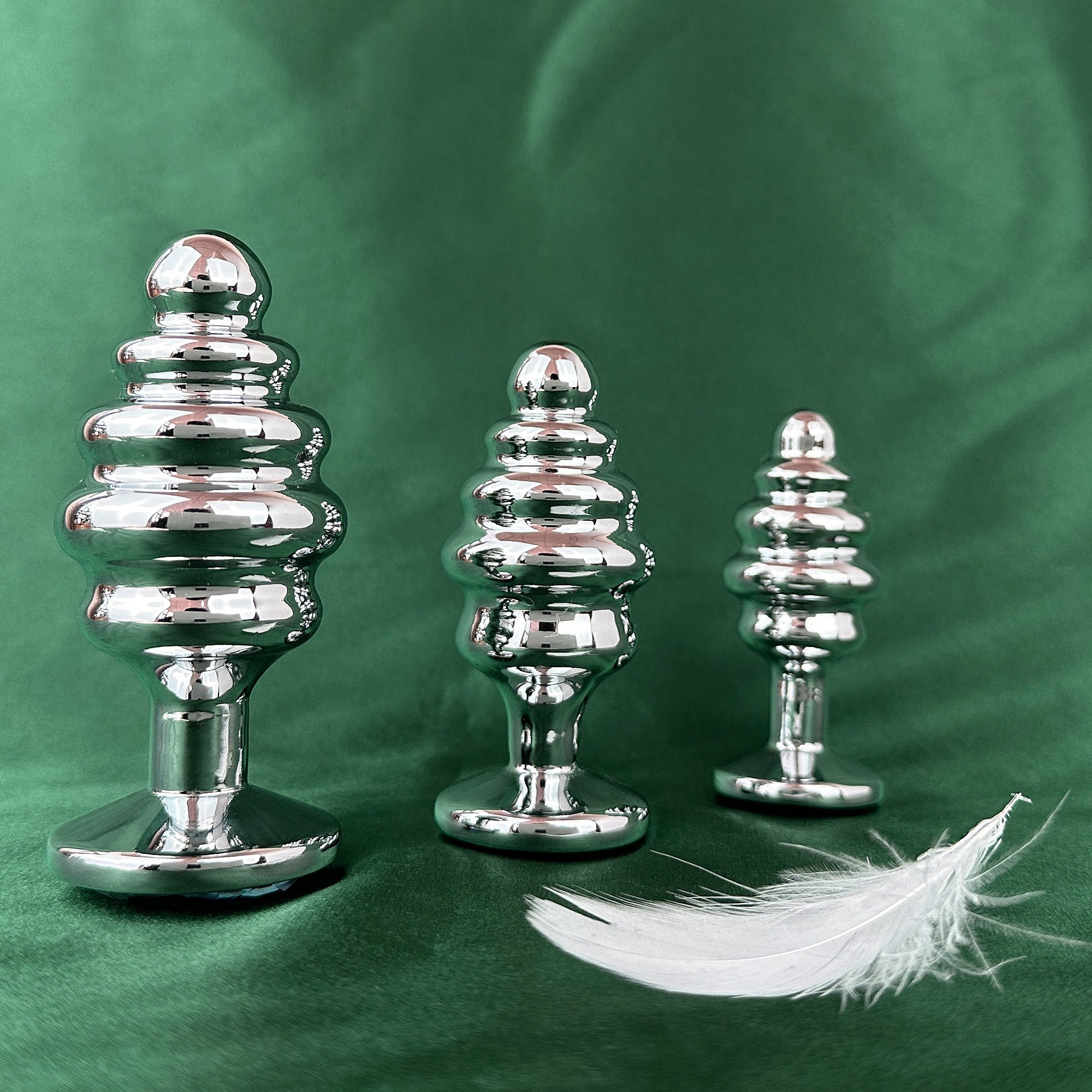 Thread Butt Plug Princess Anal Plug Silver Butt Plugs Beginner Anal 8111