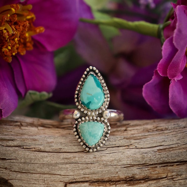 Turquoise Stone Ring - Etsy