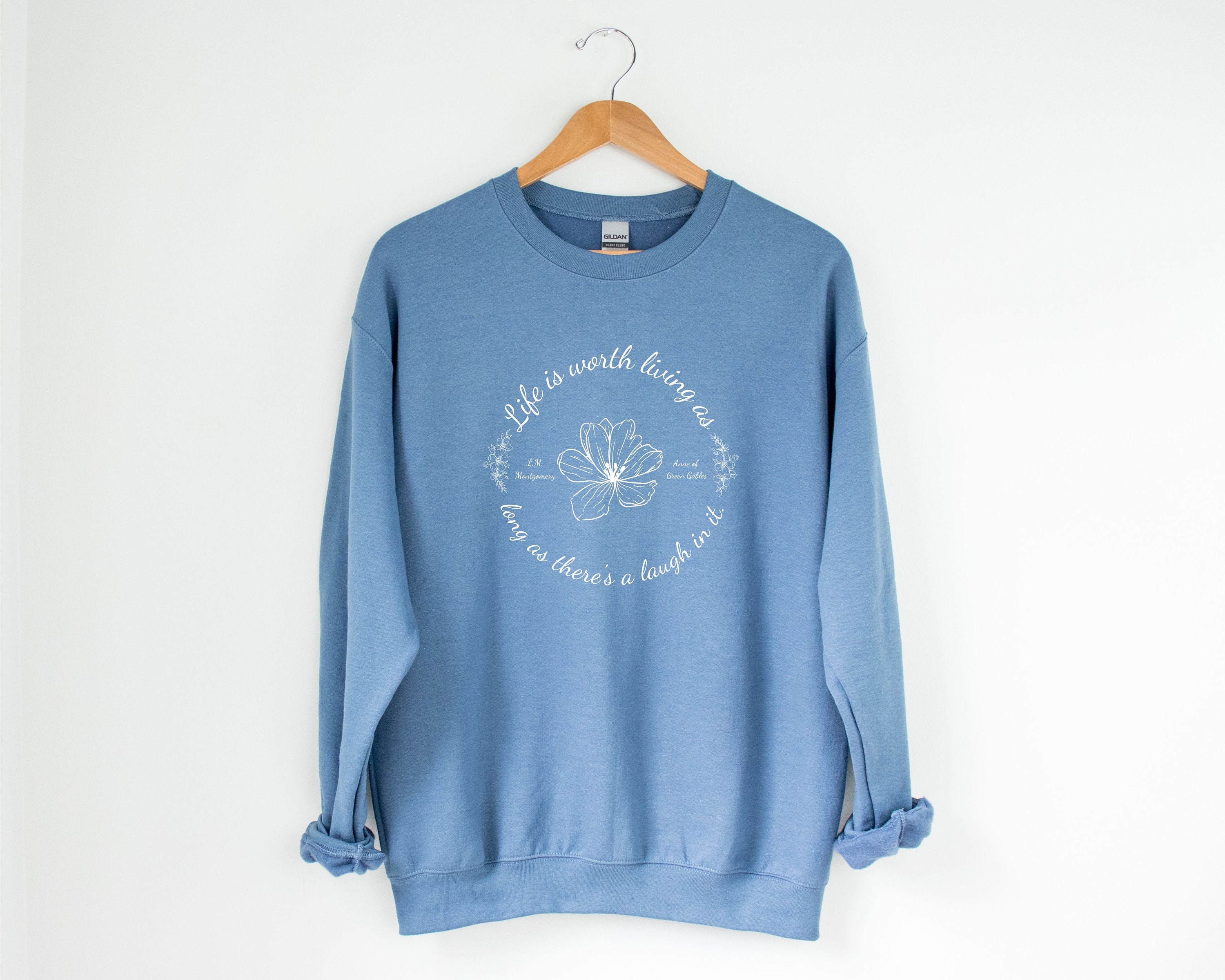 Anne of Green Gables Sweater LM Montgomery Sweatshirt Literary Pullover ...