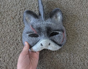 Therian Mask- Scarred Tuxedo Cat - Etsy UK