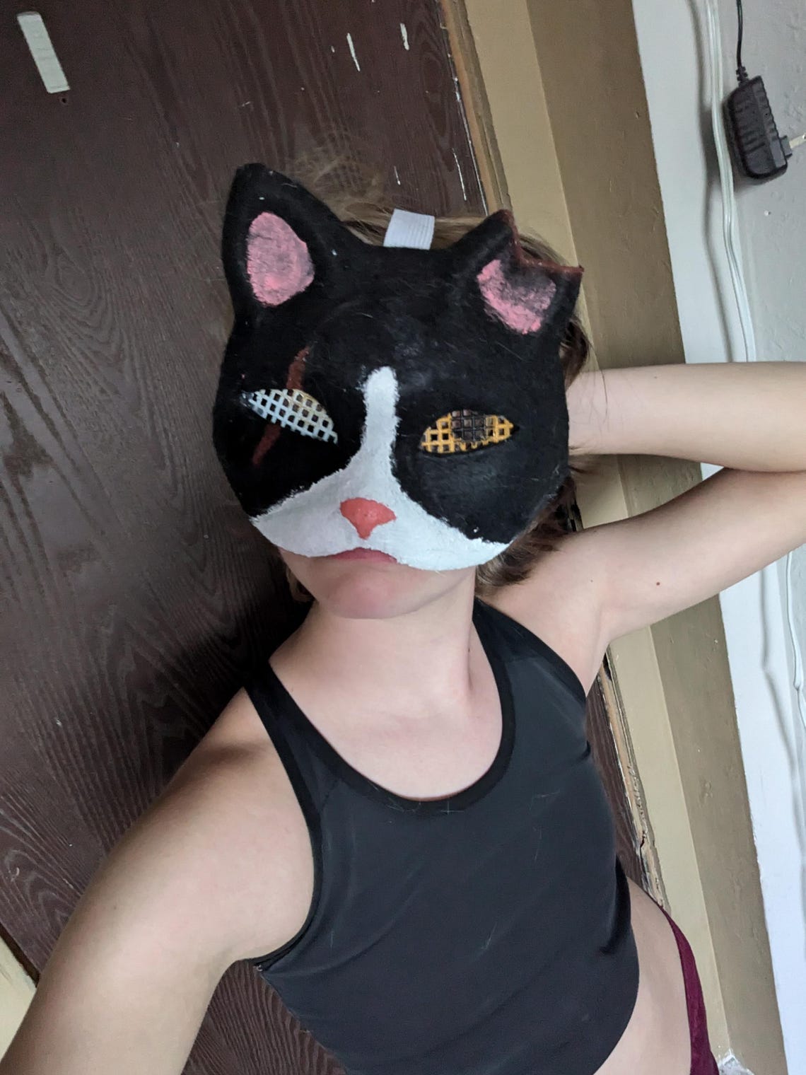 Therian Mask- Scarred Tuxedo Cat - Etsy UK