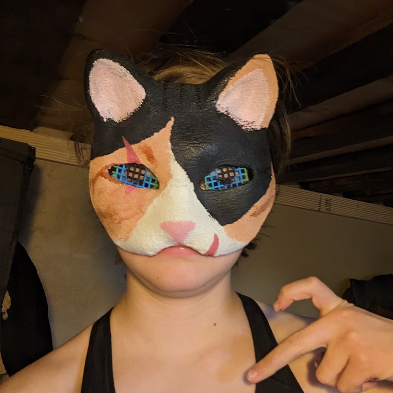 Therian Calico Cat Mask - Etsy