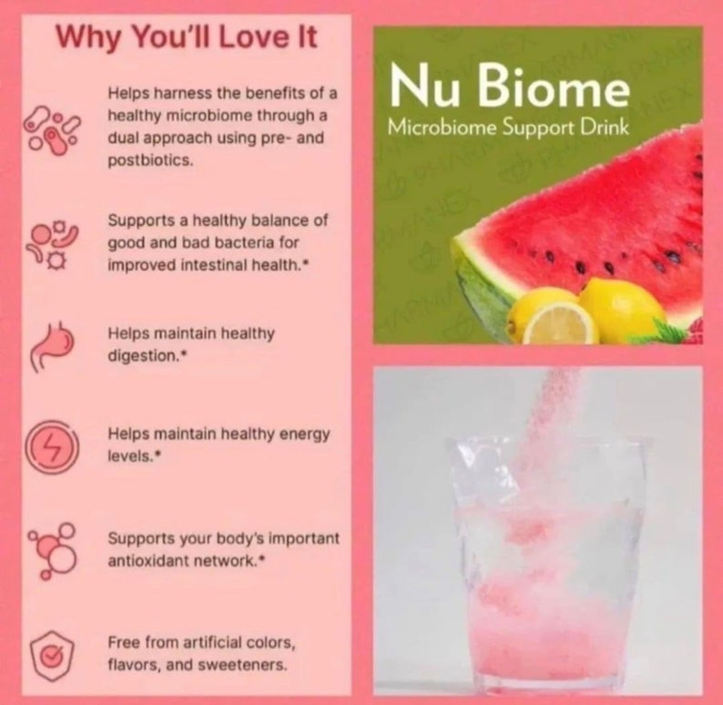 Nu Biome Gut Health Drink Mix Microbiome Probiotics - Etsy