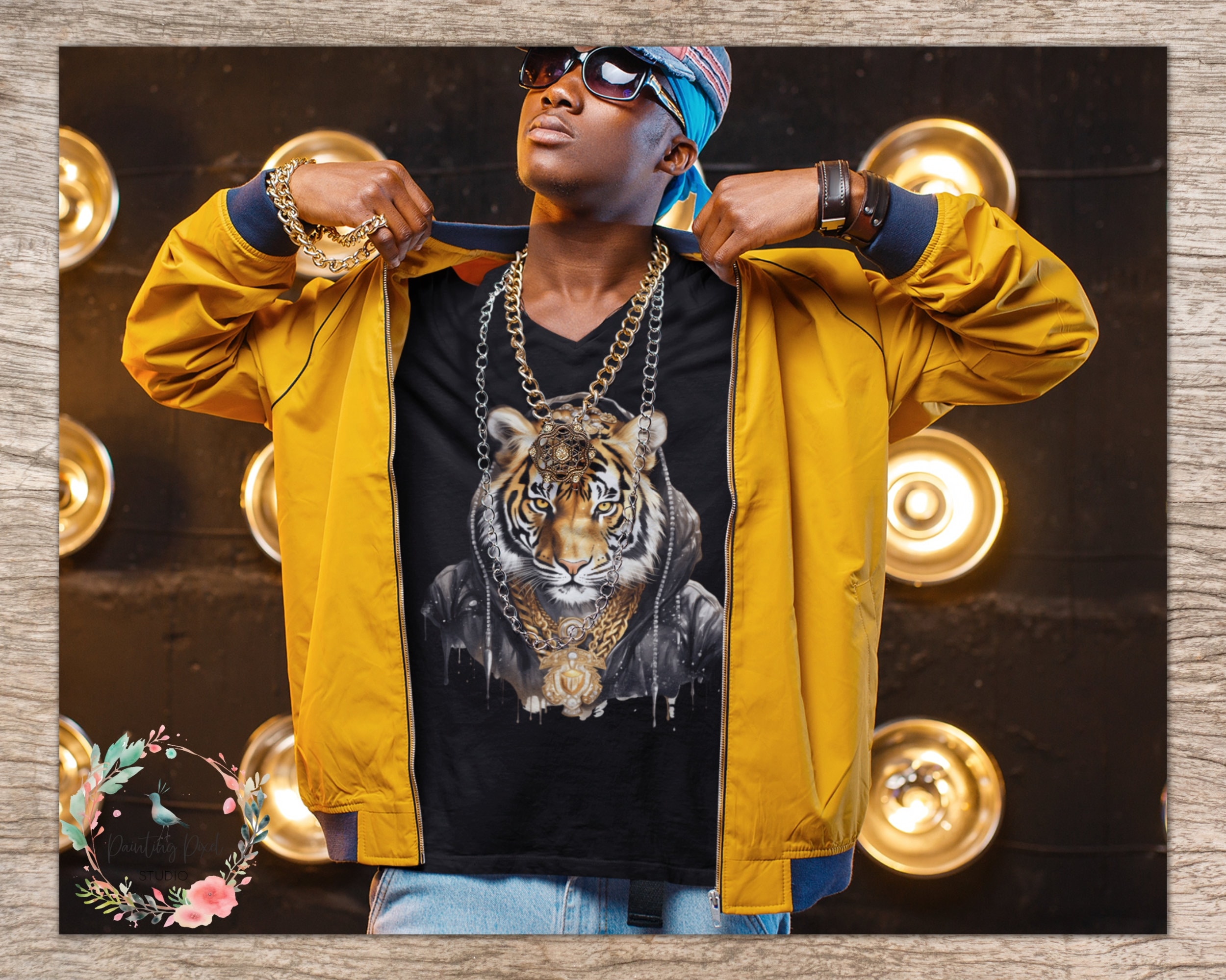 Gangsta Rapper Hip Hop Animals Bundle, Watercolor Clipart for Card ...