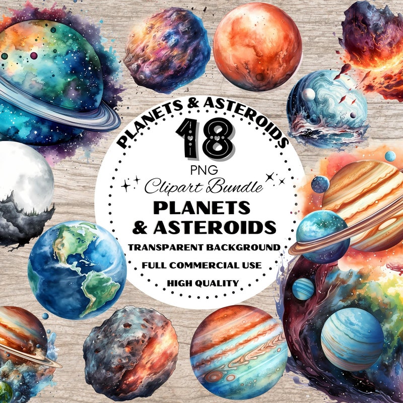 Planets Watercolor - Etsy