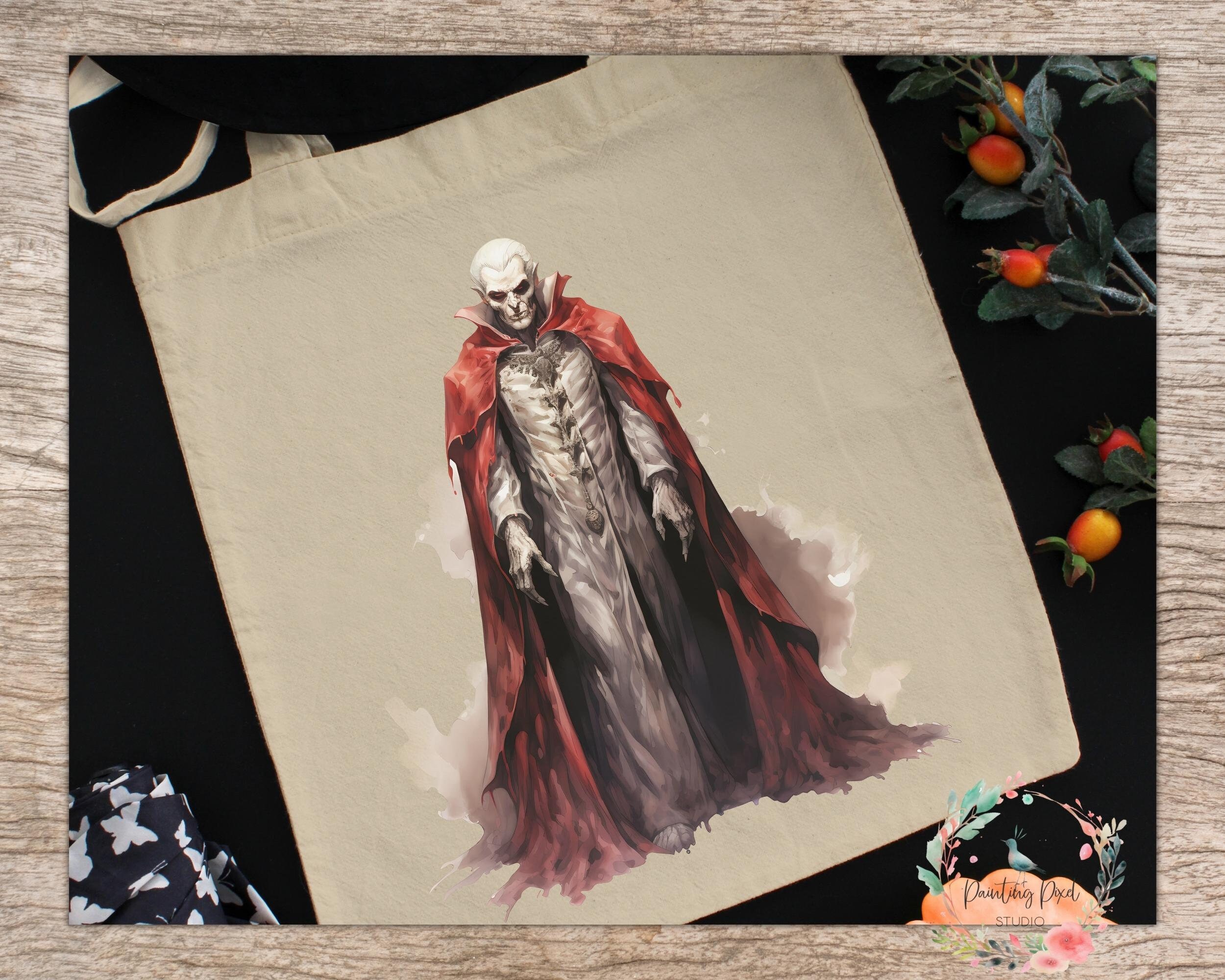 Classic Scary Male Vampire Watercolor Clipart, Dark Gothic Male ...