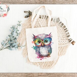 Colorful Owls With Glasses, Watercolor Clipart PNG, Owl Cliparts, Cute ...