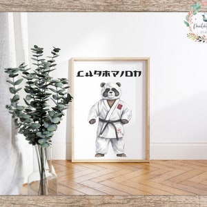 Animals in Karate Suit Watercolor Clipart, Karate Clipart, Panda ...