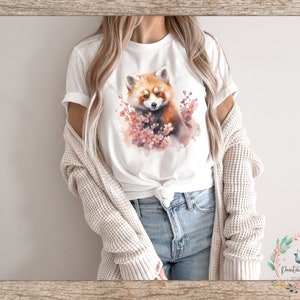 Red Panda Watercolor Clipart, Cute Animal Cliparts, Panda Clipart, Kids ...